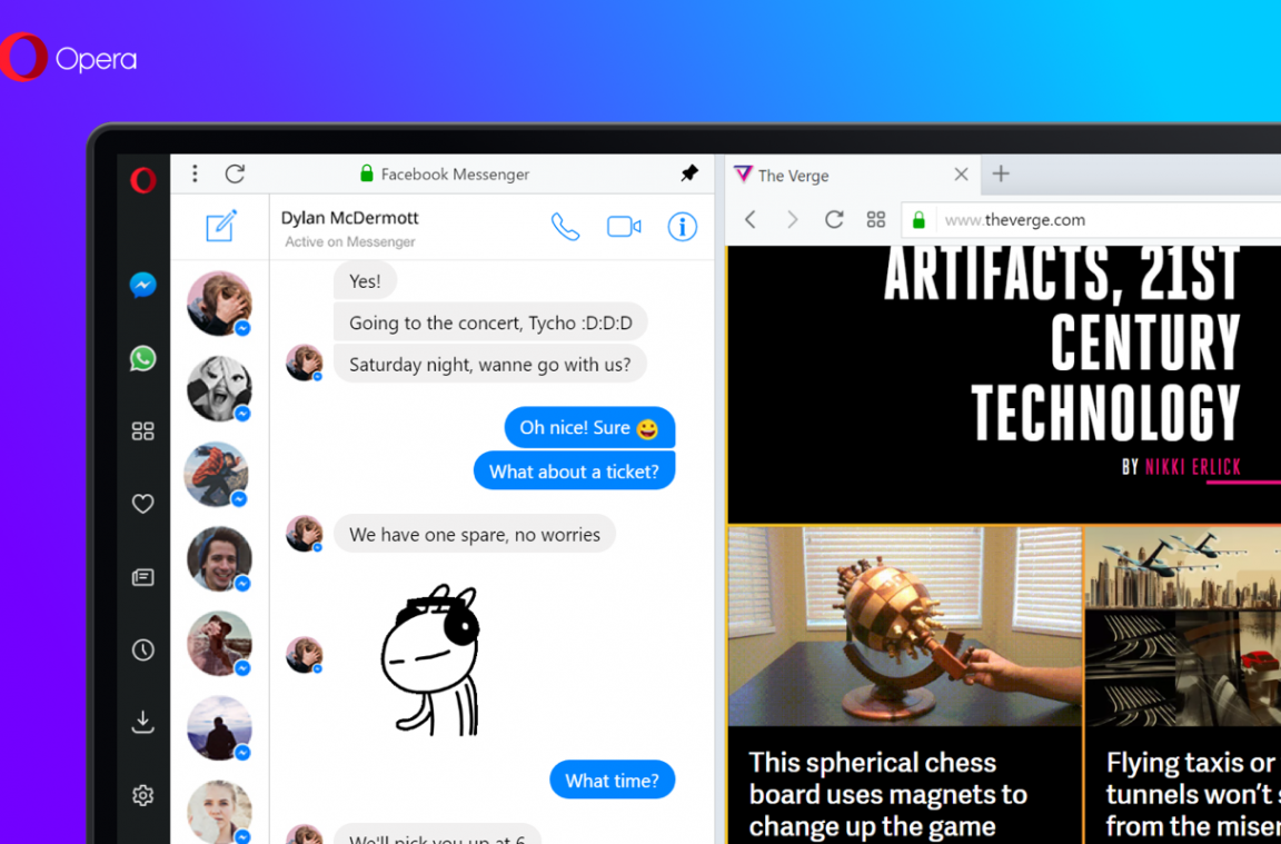 Opera อัพเดตเพิ่มฟีเจอร์แชทในตัว พร้อมกับ ปรับ UI ให้สวยและเรียบง่ายมากขึ้น – Dailygizmo