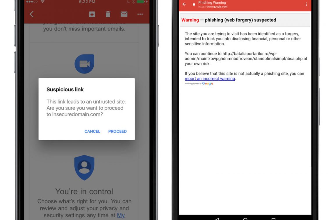 Gmail บน iOS เพิ่มความปลอดภัย เริ่มแจ้งเตือนลิงค์ phishing – Dailygizmo