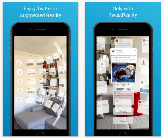 TweetReality เมื่อ Twitter เปลี่ยนมาใช้งานบน AR – Dailygizmo