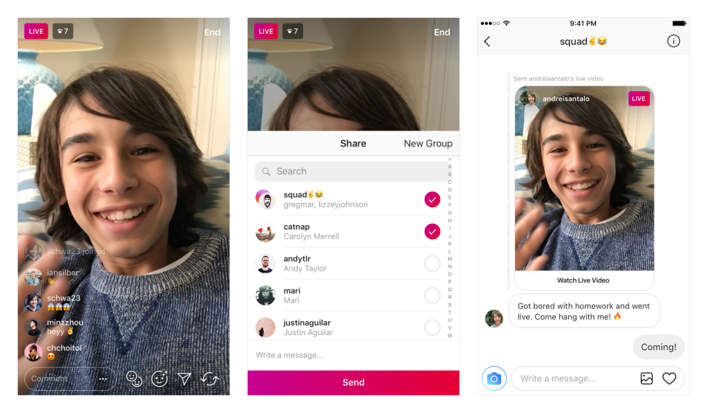 Instagram live ส่งผ่าน direct message ได้แล้ว – Dailygizmo