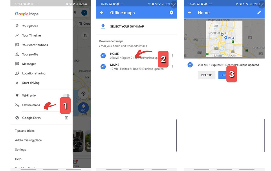 How to ใช้ Google Maps แบบออฟไลน์ – DailyGizmo
