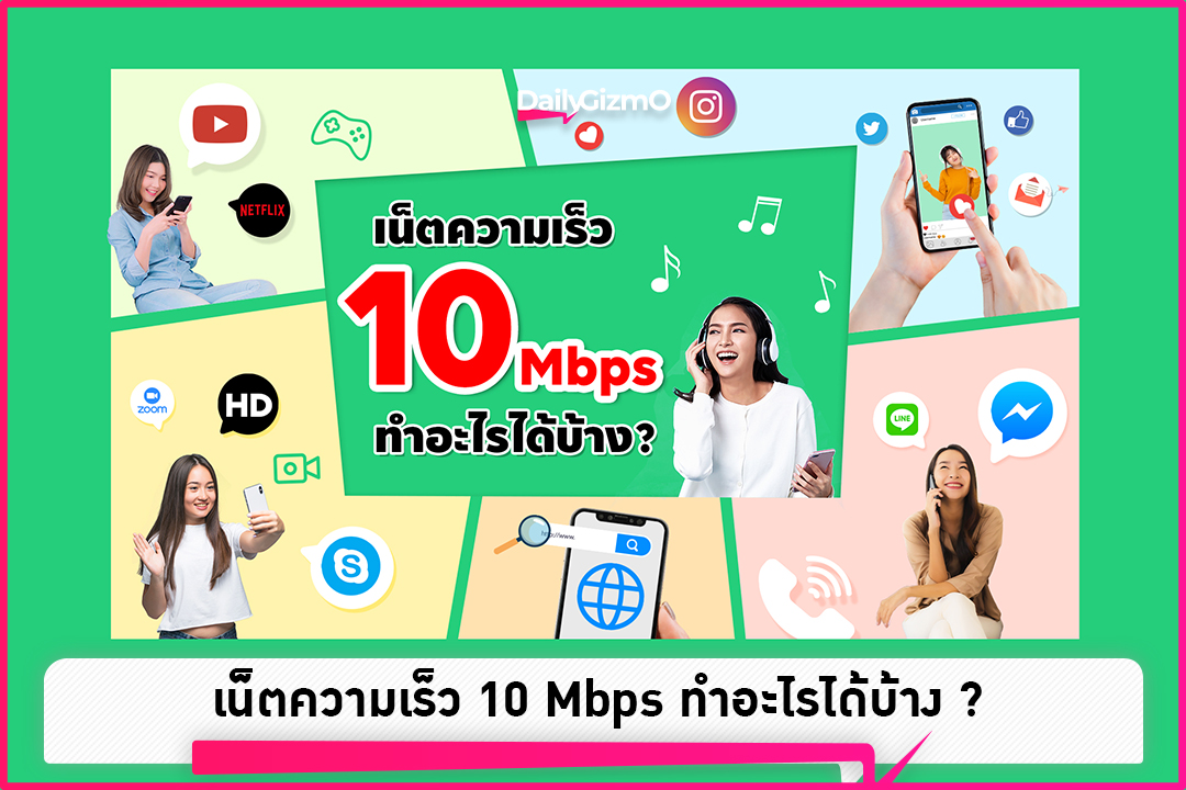 เน็ตความเร็ว 10 Mbps ทำอะไรได้บ้าง ? – Dailygizmo